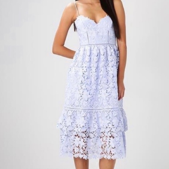 Club Monaco | Dresses | Club Monaco Nanhah Blue Lace Dress | Poshmark
